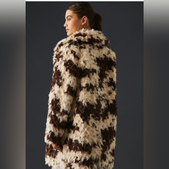 Anthropologie | Jackets & Coats | Nwt Anthropologie Cow Print Faux Fur ...